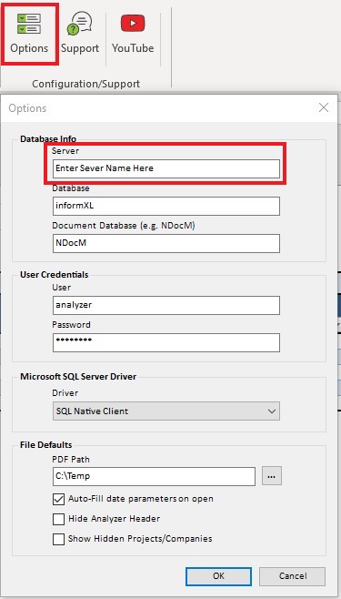 How can I reconfigure my saved analyzers after a server migration ...