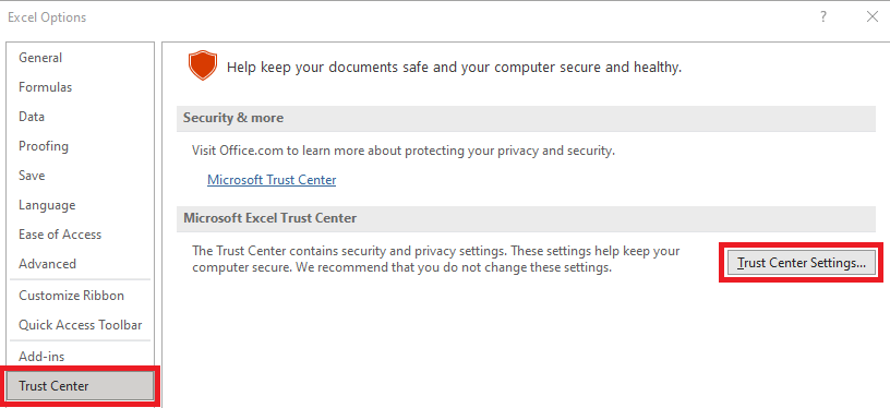 WARNING: Some active content has been disabled | InformXL