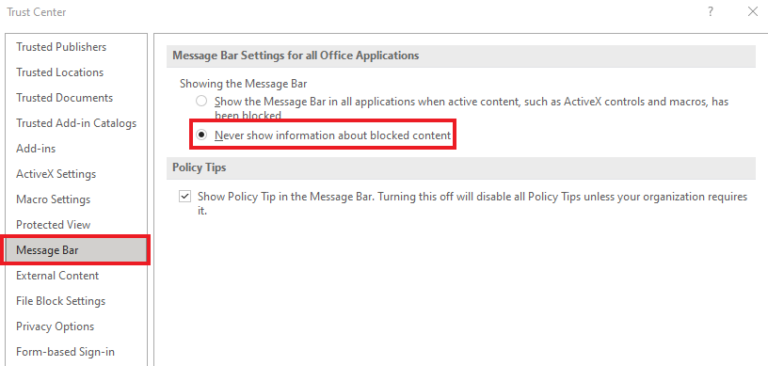 WARNING: Some active content has been disabled | InformXL